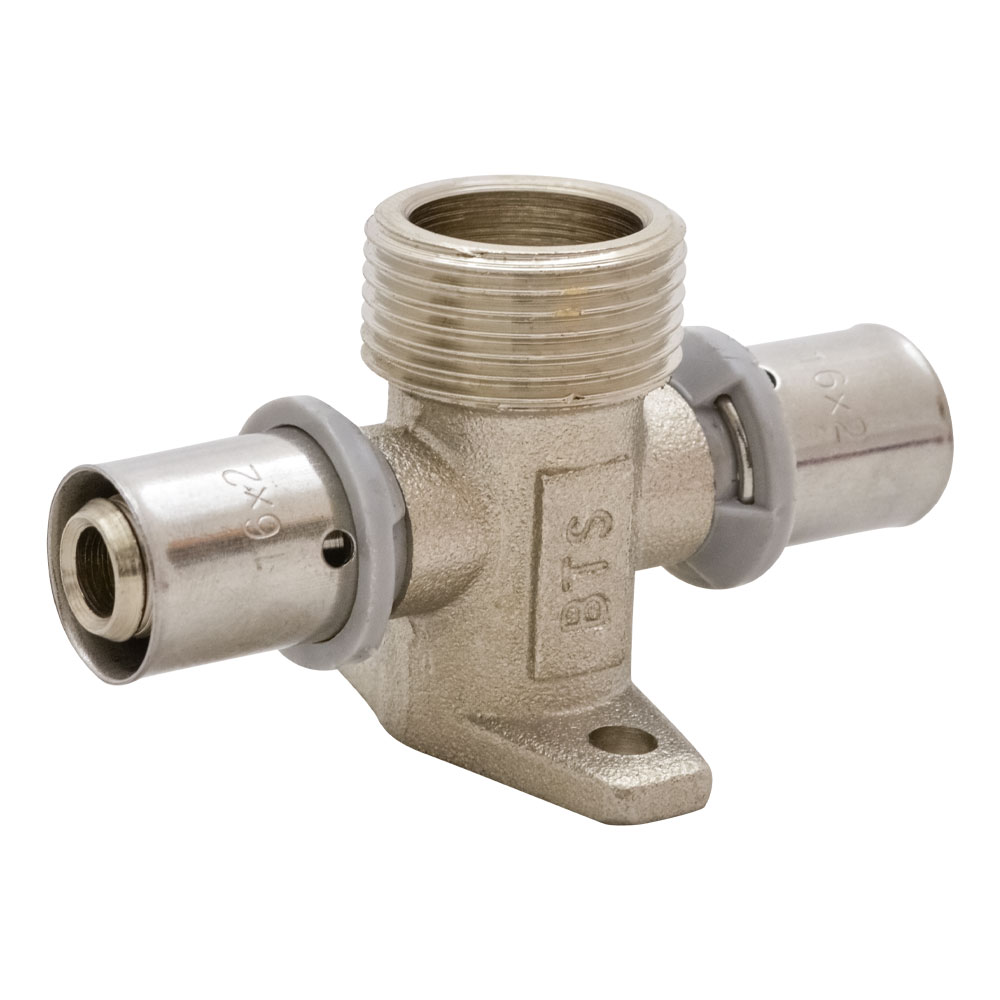 Male Wall Plate Tee - BTS Industrial Group